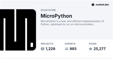 micropython ecosystem directory market dev