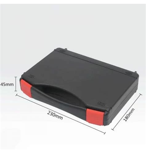 플라스틱 하드 케이스 블랙 서류 가방 도구 상자 휴대용 보호 테스트 장비 230x180x45mm 티몬