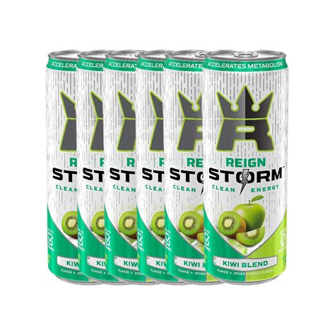 Reign Storm Kiwi Blend Energy Drink 12 Fl Oz Cans Pack