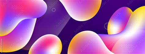 Colorful Fluid And Wavy Gradient Mesh Background Template Copy Space Set Dynamic Colour