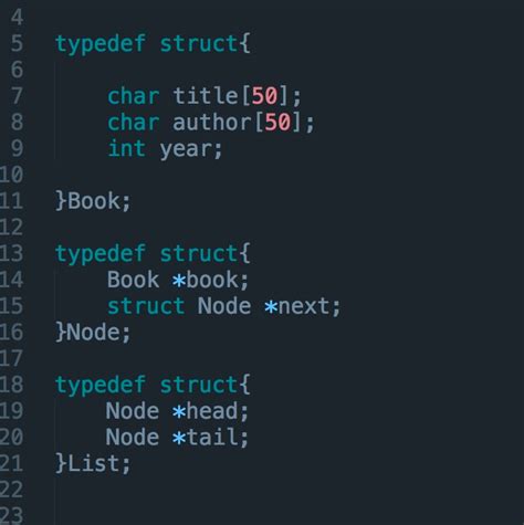 4 5 Typedef Struct Char Title 50 Char Author 50