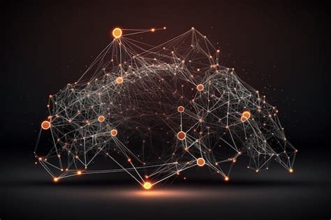 Premium Photo Digital Network Connection Abstract Connection Of Dots And Lines Technology