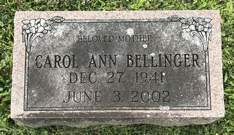 Carol Ann Kushner Bellinger 1941 2002 Find A Grave Memorial
