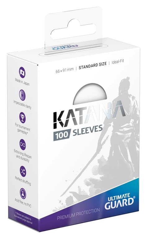 Katana Sleeves Standard Size 100 White Sleeves Ultimate Guard