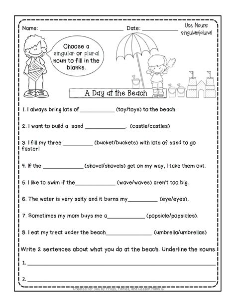 Plural Of Nouns Worksheet