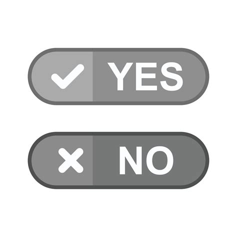 Yes No Option Flat Greyscale Icon 15672343 Vector Art At Vecteezy