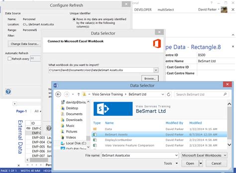 Updating The File Path Of Data Linked Excel Tables In Visio Bvisual