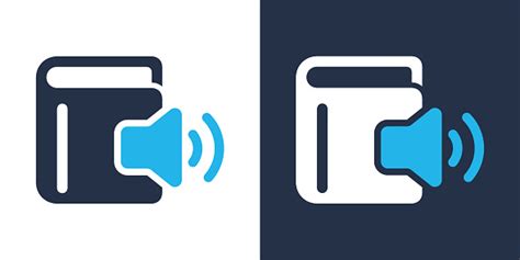 오디오 북 아이콘입니다 단색 아이콘 벡터 그림입니다 웹 사이트 디자인 로고 앱 템플릿 Ui 등 개념 기호에 대한 스톡 벡터 아트