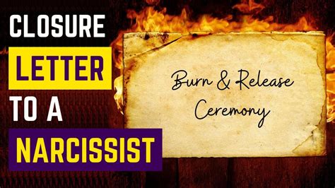 Writing a Closure Letter to a Narcissist - You'll Never Get It from Them! - YouTube