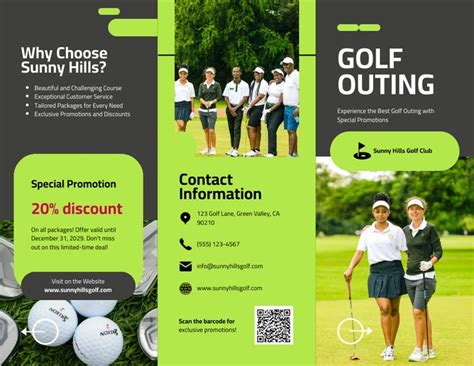 Golf Outing Brochure Template Venngage