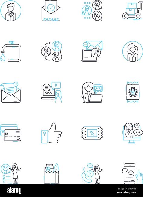 Virtual Assistants Linear Icons Set Automation Productivity