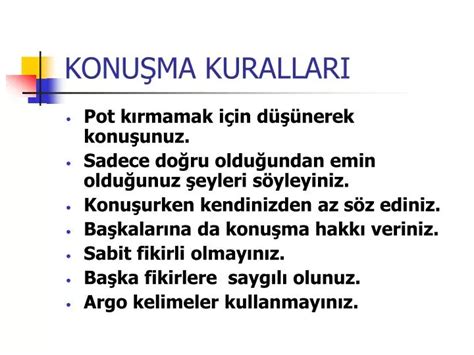 Ppt Konu Ma Kurallari Powerpoint Presentation Free Download Id