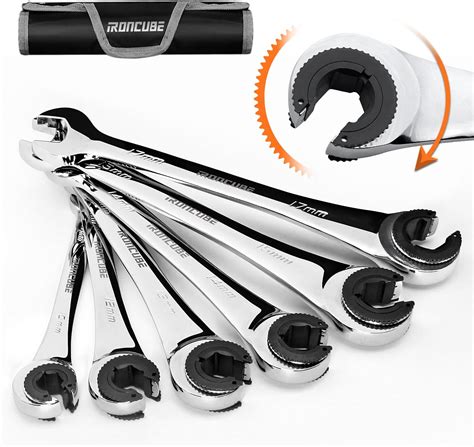 Vim 5 Pc 1 2 Dr Large Ratcheting Flare Nut Wrench Set