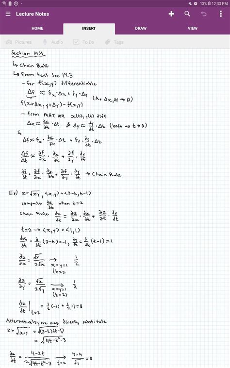 Lecture 7 14 4 14 This Note Introduces Chain Rule And Directional