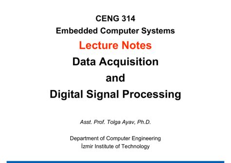 data acquisition and digital signal processing lecture notes