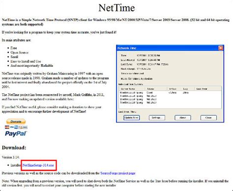 Free Software Sntp Client Server Nettime That Can Display Accurate