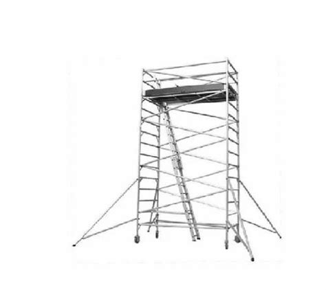 20 Feet Silver Aluminium Self Supported Mobile Tower Scaffold Size 1