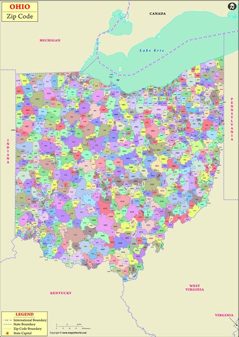 Zip Codes Of Ohio Map Maps Of Ohio