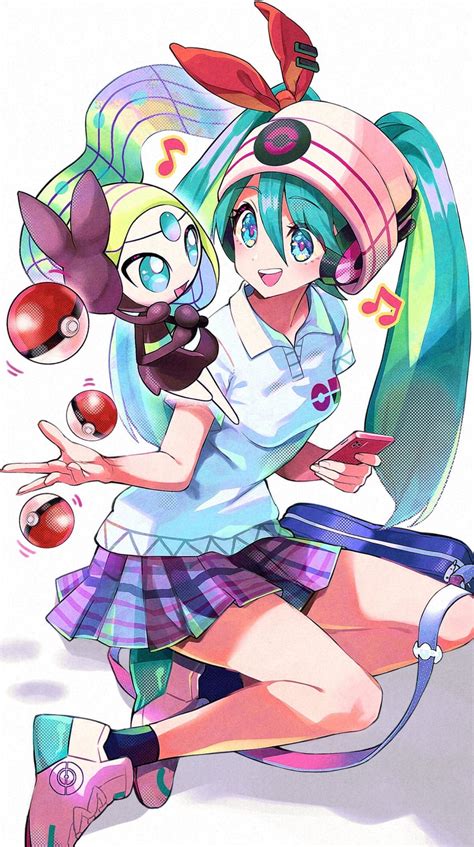 Hatsune Miku Meloetta Meloetta And Psychic Miku Pokemon And More Drawn By Rainys Bill