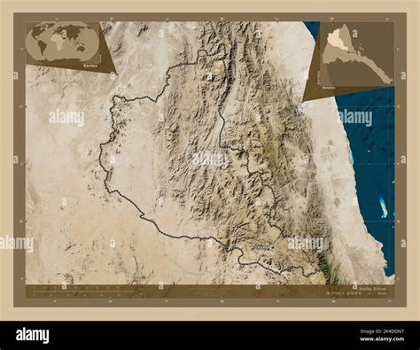Anseba Region Of Eritrea Low Resolution Satellite Map Locations And