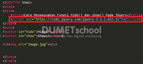 Cara Menggunakan Fungsi Hide Dan Show Pada Jquery