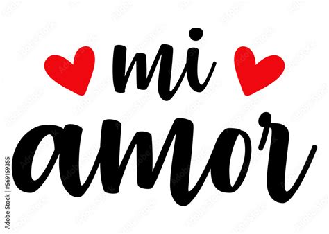 Logo Del Día De San Valentín Letras De La Palabra Mi Amor Con