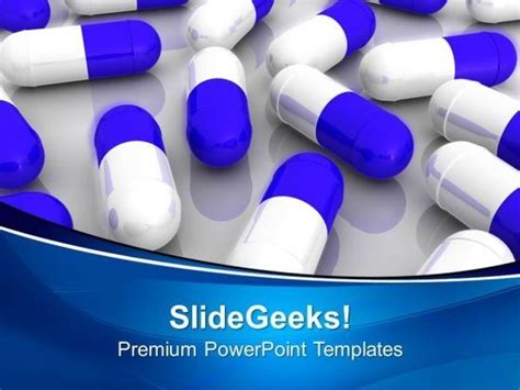 Blue Capsule Medical Drug Powerpoint Templates Ppt Backgrounds For Slides 0713