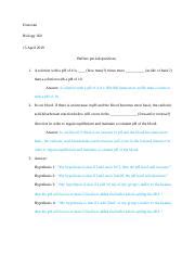 Buffer Prelab Questions Docx Donovan Biology 160 15 April 2019 Buffers Pre Lab Questions 1 A