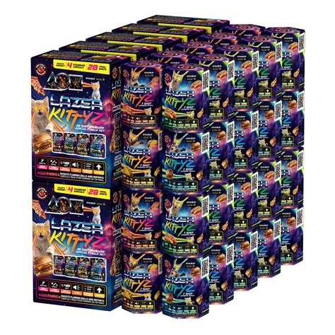 Buy Lazer Kittyz™ 28 Shot Standard Aerial Finale Sets® Fireworks Online