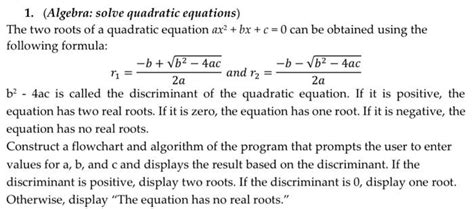 Solved 1 Algebra Solve Quadratic Equationsthe Two Roots