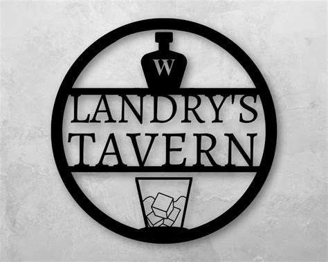 Personalized Metal Bar Sign Outdoor Sign Bar Sign Outdoor Kitchen Metal