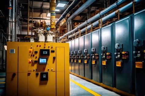 Premium AI Image Manufacturer Power Plant High Voltage Turbine AI Generated