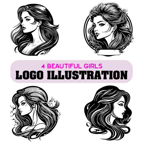 Beautiful Girls Logo Illustration Masterbundles