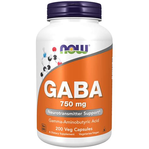 NOW Supplements, GABA (ácido gamma-aminobutírico) 750...B0768K5V8J ...