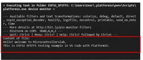 Upload Files To Esp32 Spiffs With Vs Code And Platformio Ide