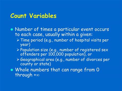 Ppt Count Variables Powerpoint Presentation Free Download Id5424066