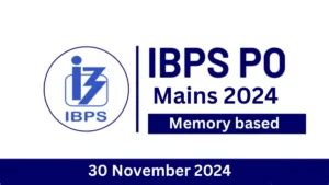 IBPS PO Memory Based Paper Attempt And Download PDF
