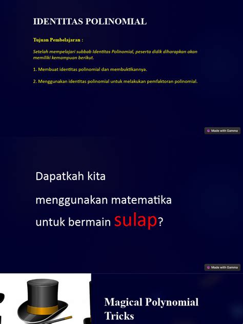 Magical Polynomial Tricks Pdf