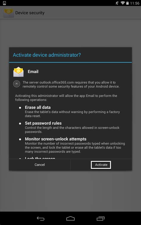 Configuring Email On Android Devices Office 365 Anr Information Technology