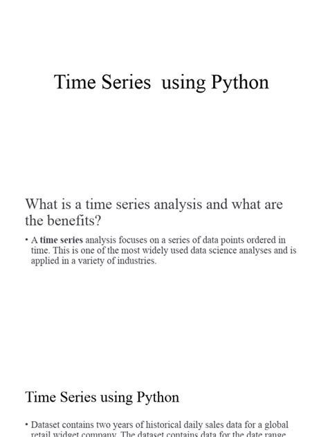 Time Series Using Python Pdf Time Series Stationary Process