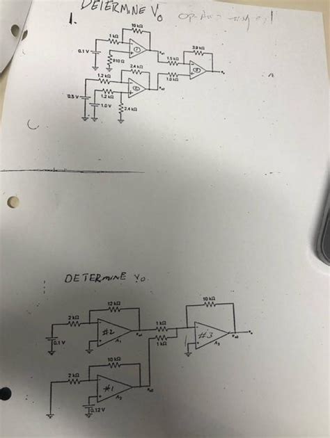 solved determine vout for the following circuits
