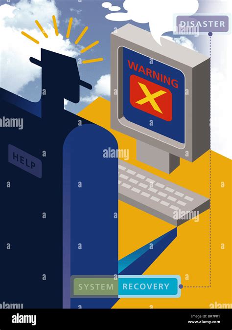 A User Attempting To Recover A Crashed Computer System Stock Photo Alamy