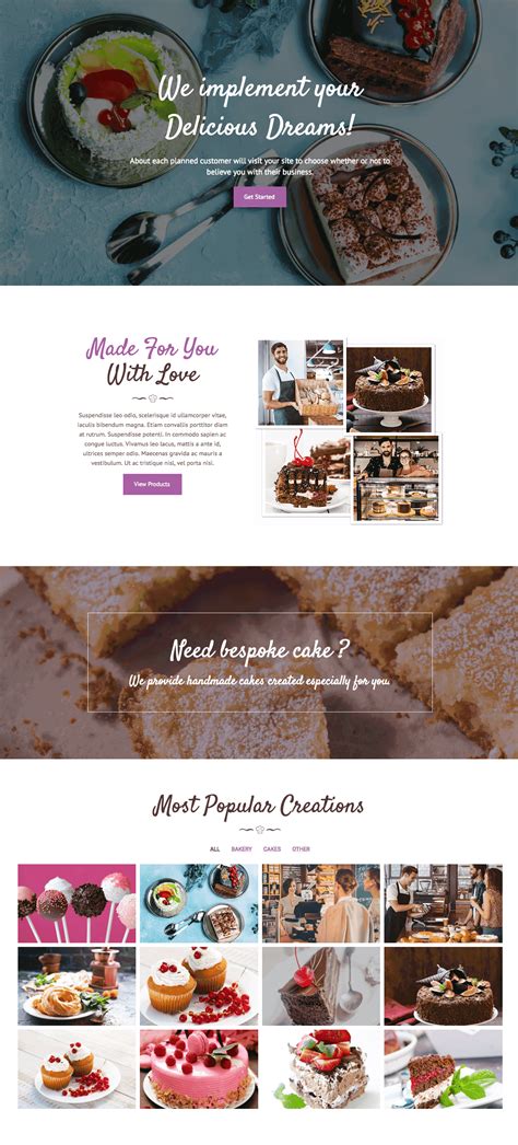 Baking Portfolio Template
