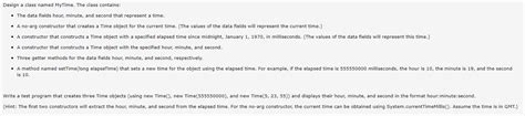 solved design a class named mytime the class contains