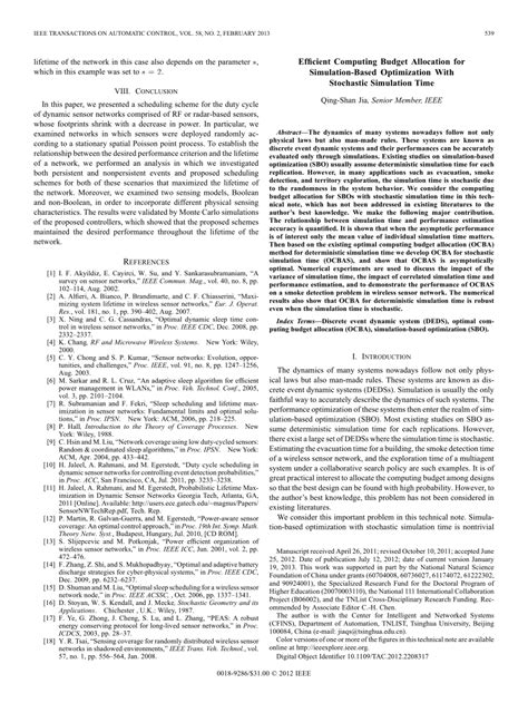 Pdf Efficient Computing Budget Allocation For Simulation Based Optimization With Stochastic