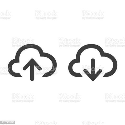 클라우드 서버에서 업로드 및 다운로드합니다 구름 아이콘의 위아래 화살표 교환에 대한 스톡 벡터 아트 및 기타 이미지 교환 0명 개념 Istock