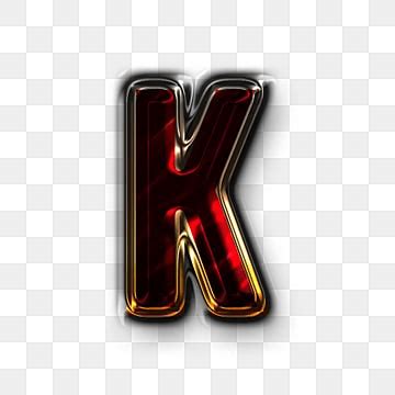 Letter K Clipart Transparent Background Letter K Neon Glass Effect