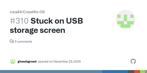 Stuck On Usb Storage Screen · Issue 310 · Cizia64crossmix Os · Github