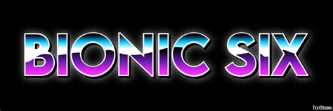Bionic Six Text Effect And Logo Design Cartoon