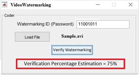 The System Interface Of Extracting Watermarks And Verification Download Scientific Diagram